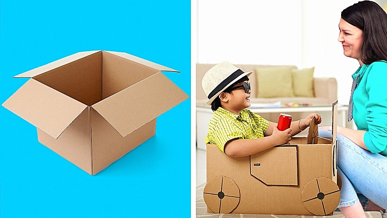 EASY CARDBOARD IDEAS FOR PARENTS - YouTube