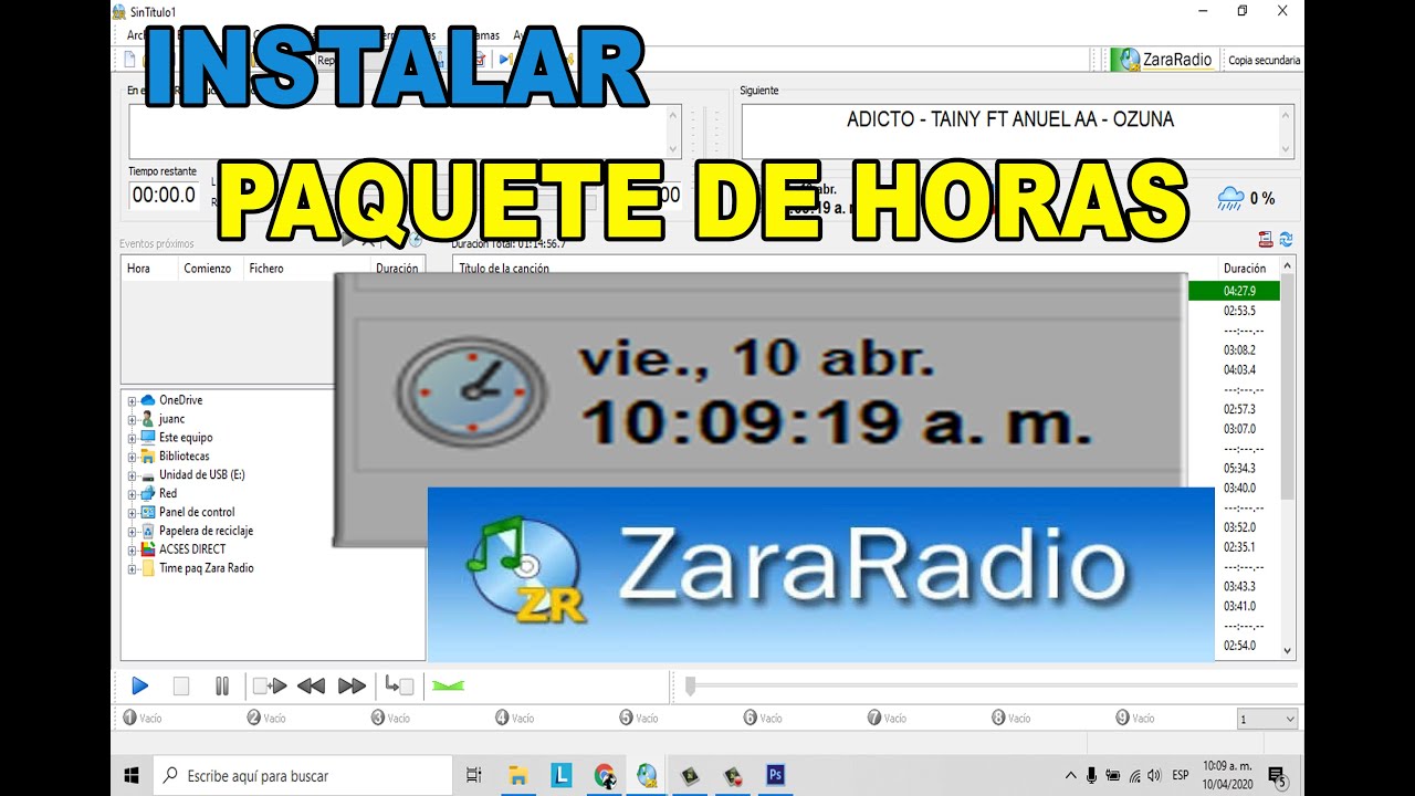 🕓CONFIGURAR LA HORA EN ZARA RADIO 🎵 Cómo Descargar Instalar y programar ...