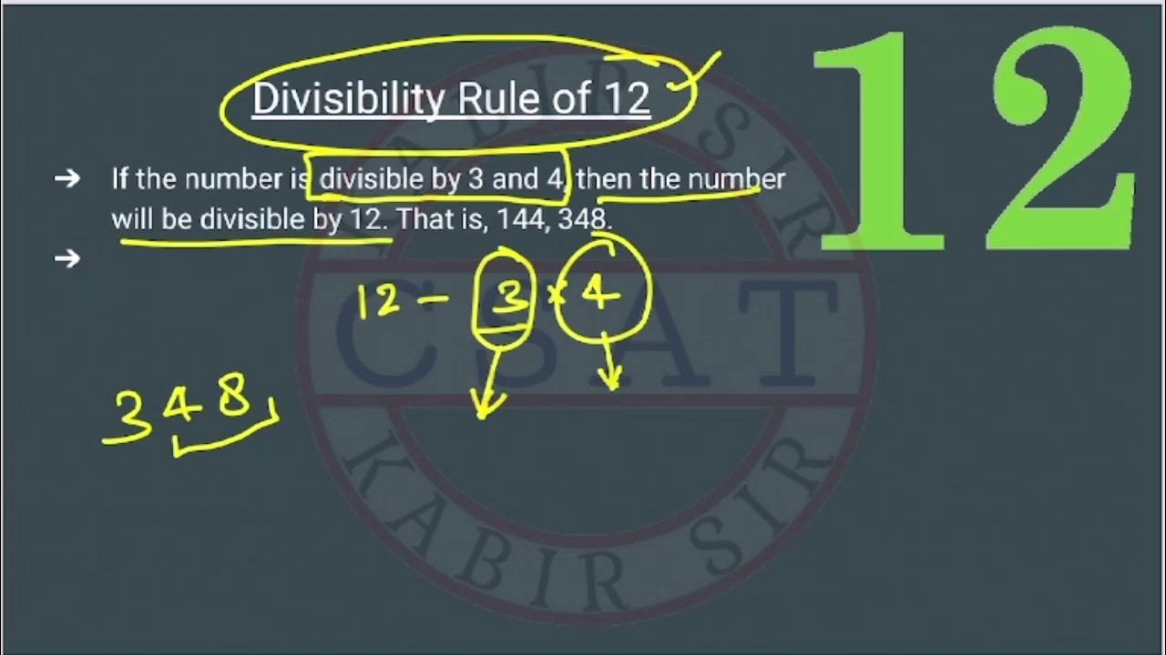Divisibility Rule of 12 | Number System Concept | UPSC Csat Preparation - YouTube