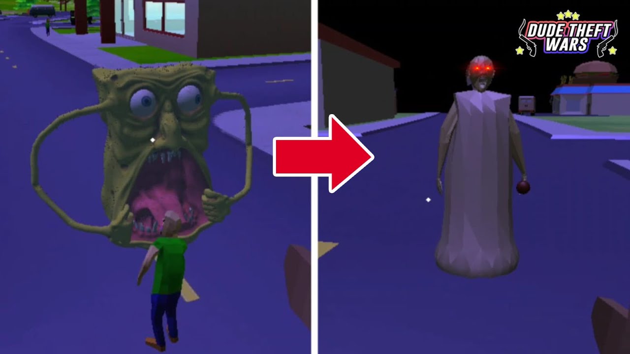 MANA YANG LEBIH SERAM GRANNY VS FREAKY BOB DUDE THEFT WARS HORROR MODE ...