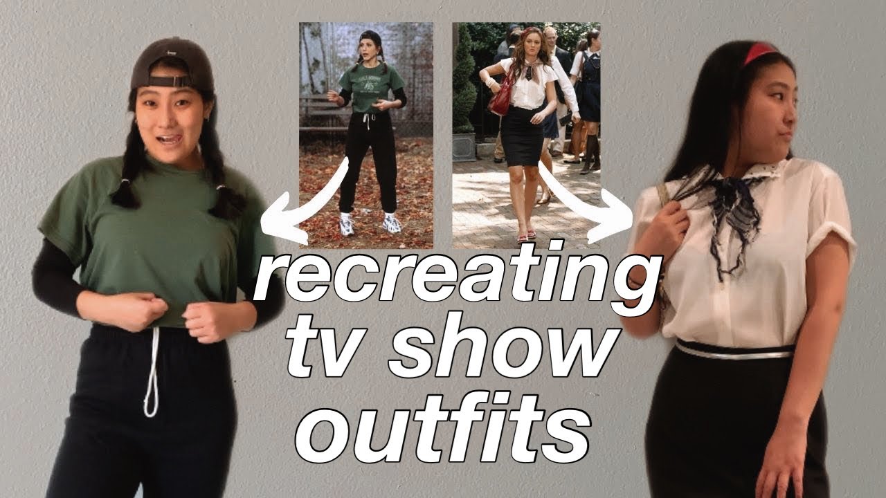 recreating outfits from my favourite tv shows - YouTube