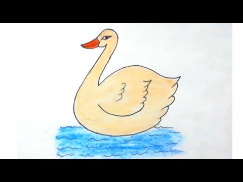 How to draw Swan step by step /हंस का चित्र आसानी से कैसे बनायें - YouTube