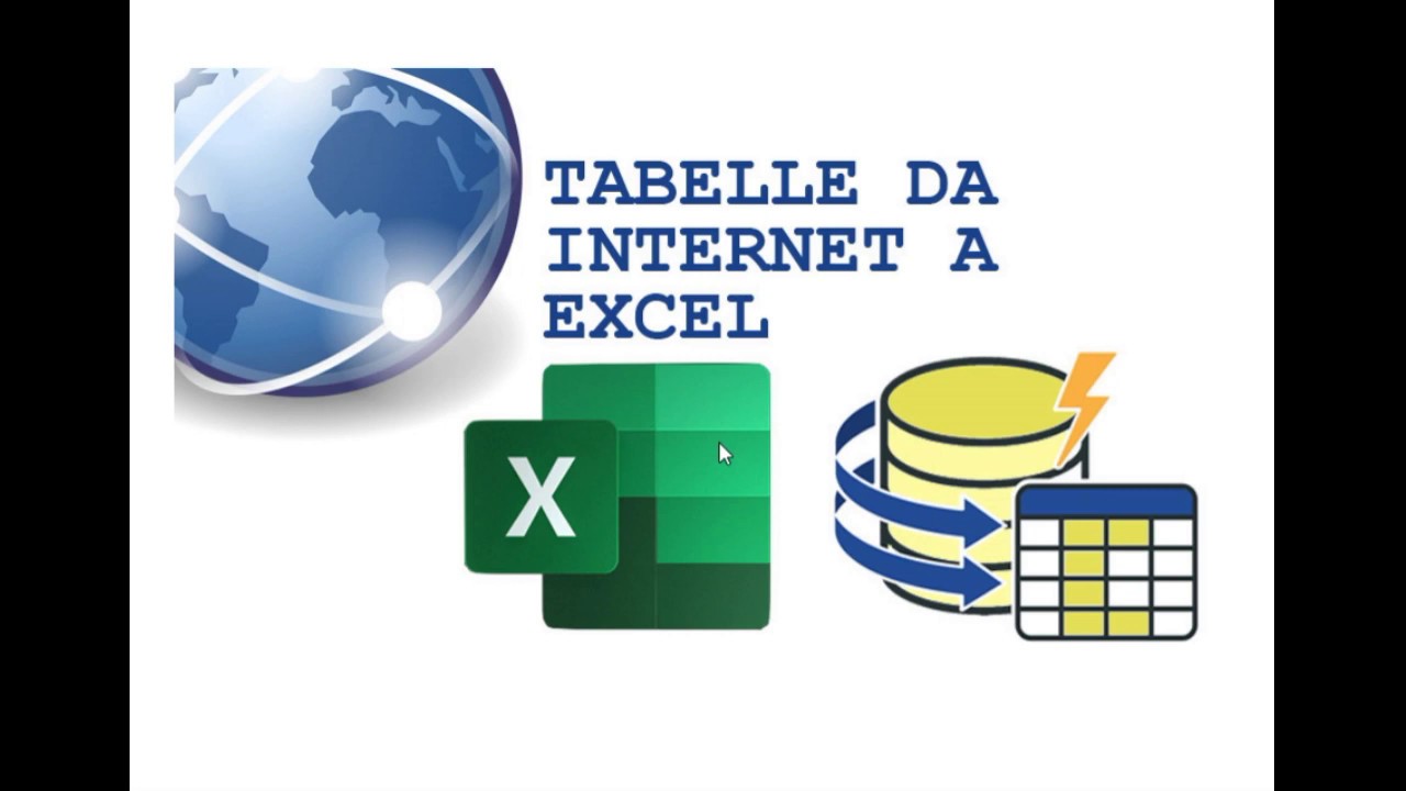Come PRELEVARE TABELLE da un SITO e inserirle in un FOGLIO EXCEL con le ...