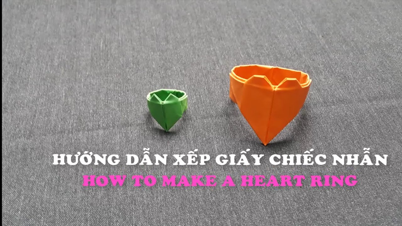 How to make an origami heart ring - YouTube