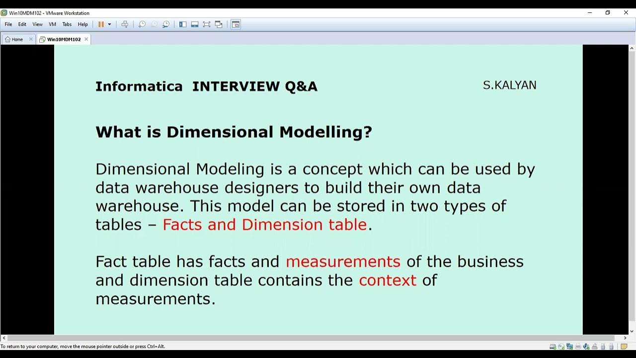 Datawarehousing, Interview Q&A, What is Dimensional Model? - YouTube