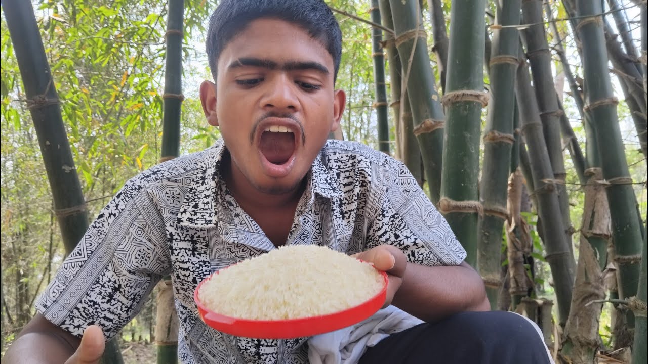 Raw Rice Eating Challenge | Raw Rice Eating Village Asmar - YouTube