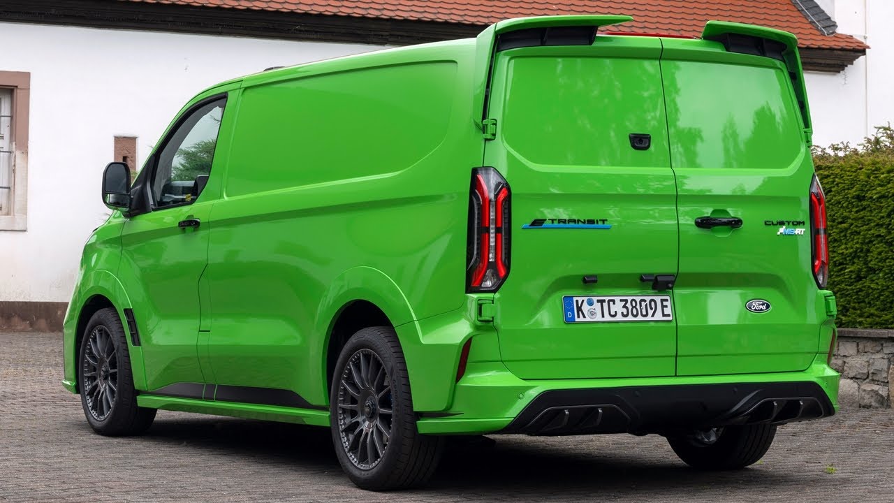 NEW 2024 Ford E-Transit Custom MS-RT in Yellow Green - Amazing Supervan ...