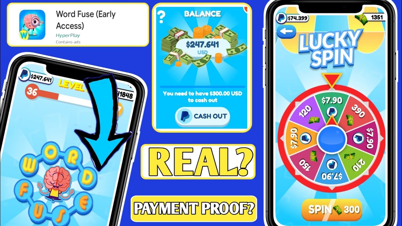 Word Fuse payment proof/Word fuse game 2021/$300 free PayPal gift card ...