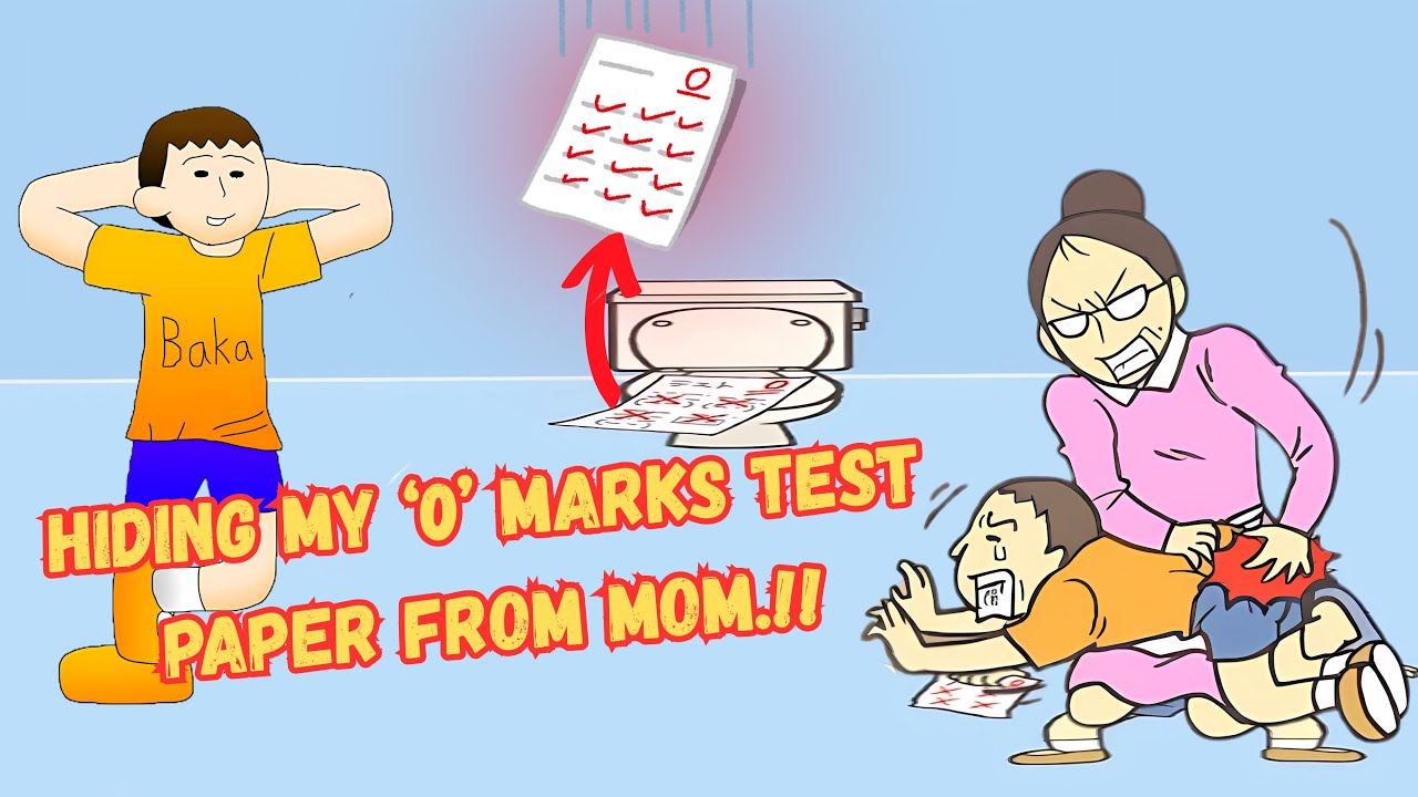 Hiding My “0” Marks Test Paper From Mom.!!😰 || SCARY HIDE MY TEST GAME ...