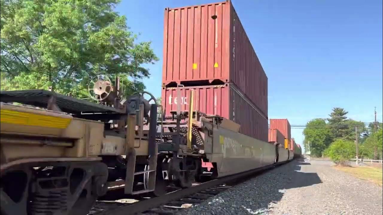 NS 4535 AC44C6M leads NS 23G through Piscataway,NJ through Manville,NJ - YouTube