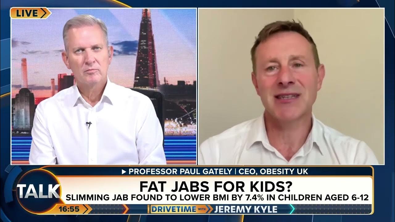 Should kids be allowed skinny jabs? - Prof Paul Gately on TalkTV with Jeremy Kyle - YouTube