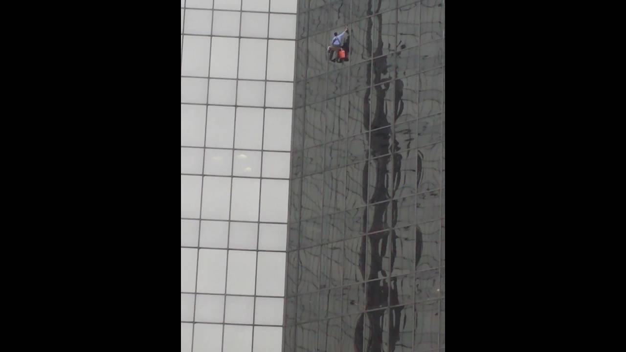 Most Dangerous window cleaning job - YouTube