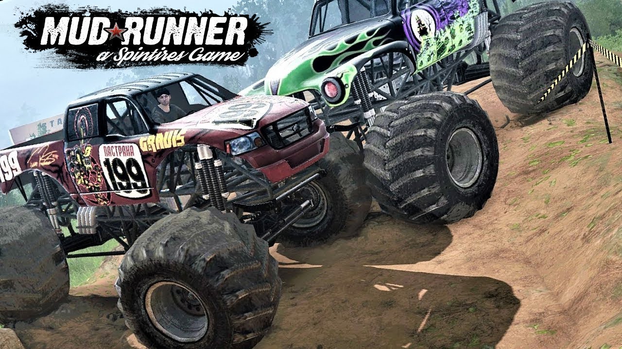 [MUDRUNNER] 20 MIN DE PURE FOLIE AVEC LE PATOU ET LE GRAVEDIGGER !!!! - YouTube