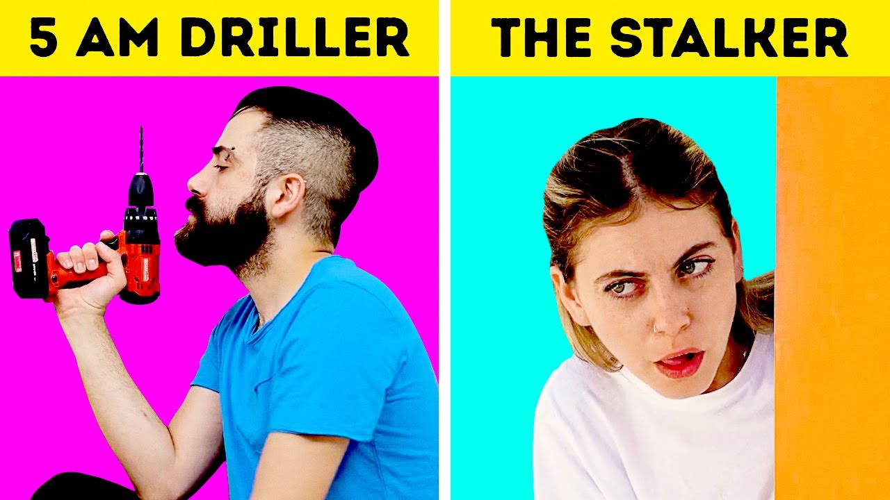 TYPES OF ANNOYING NEIGHBORS || Awkward Situations by 5-Minute FUN - YouTube