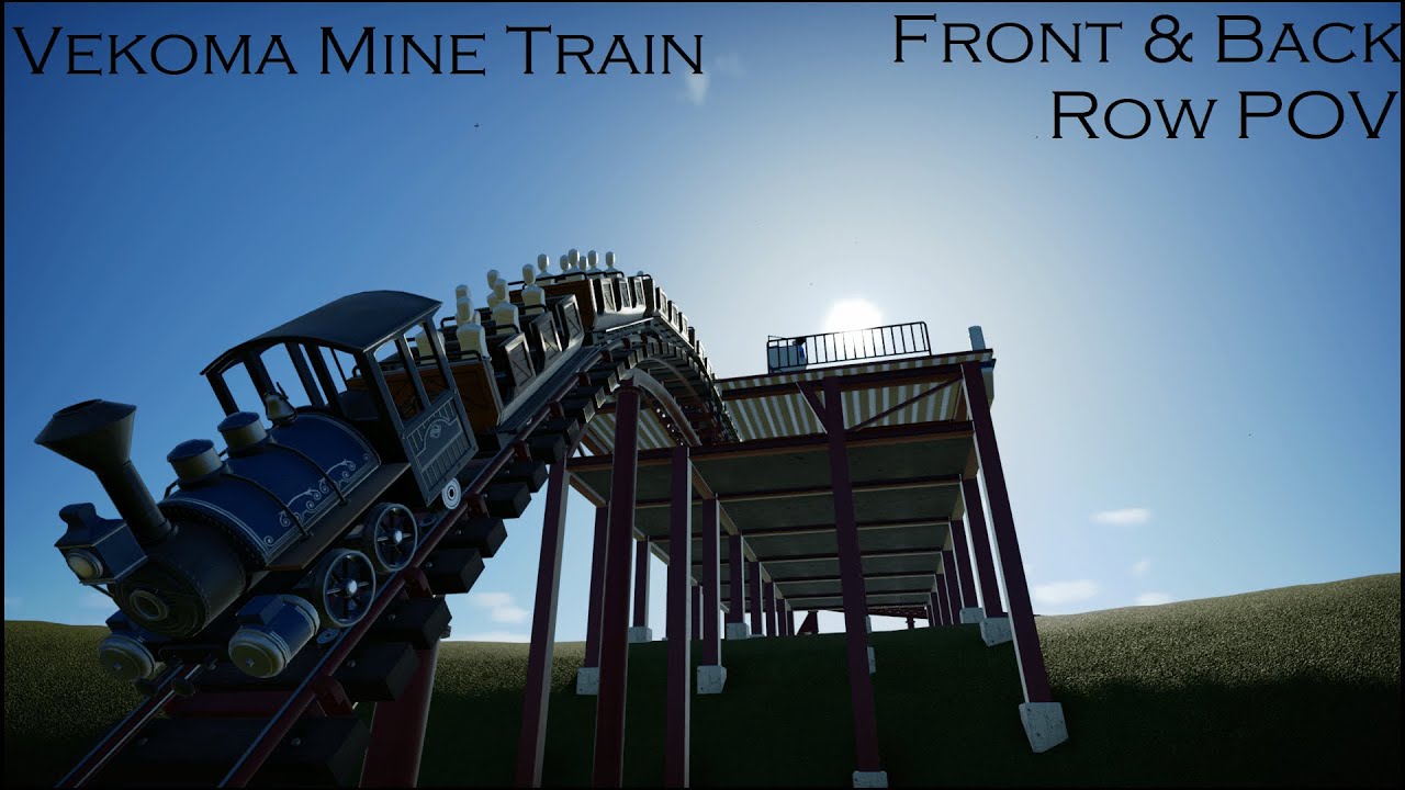 Planet Coaster - Vekoma Family Mine Train - Front & Back Onride POV ...