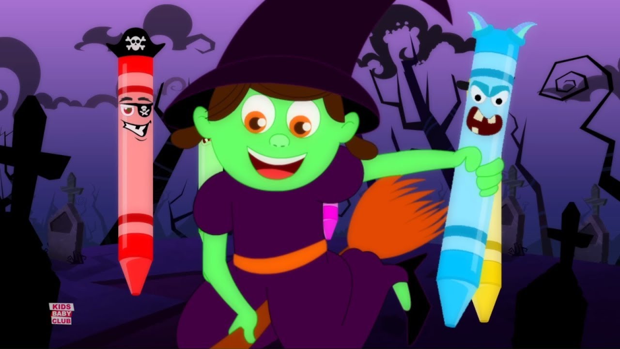 Scary Crayons Song | Halloween Rhymes For Kids | Cartoon Videos For ...