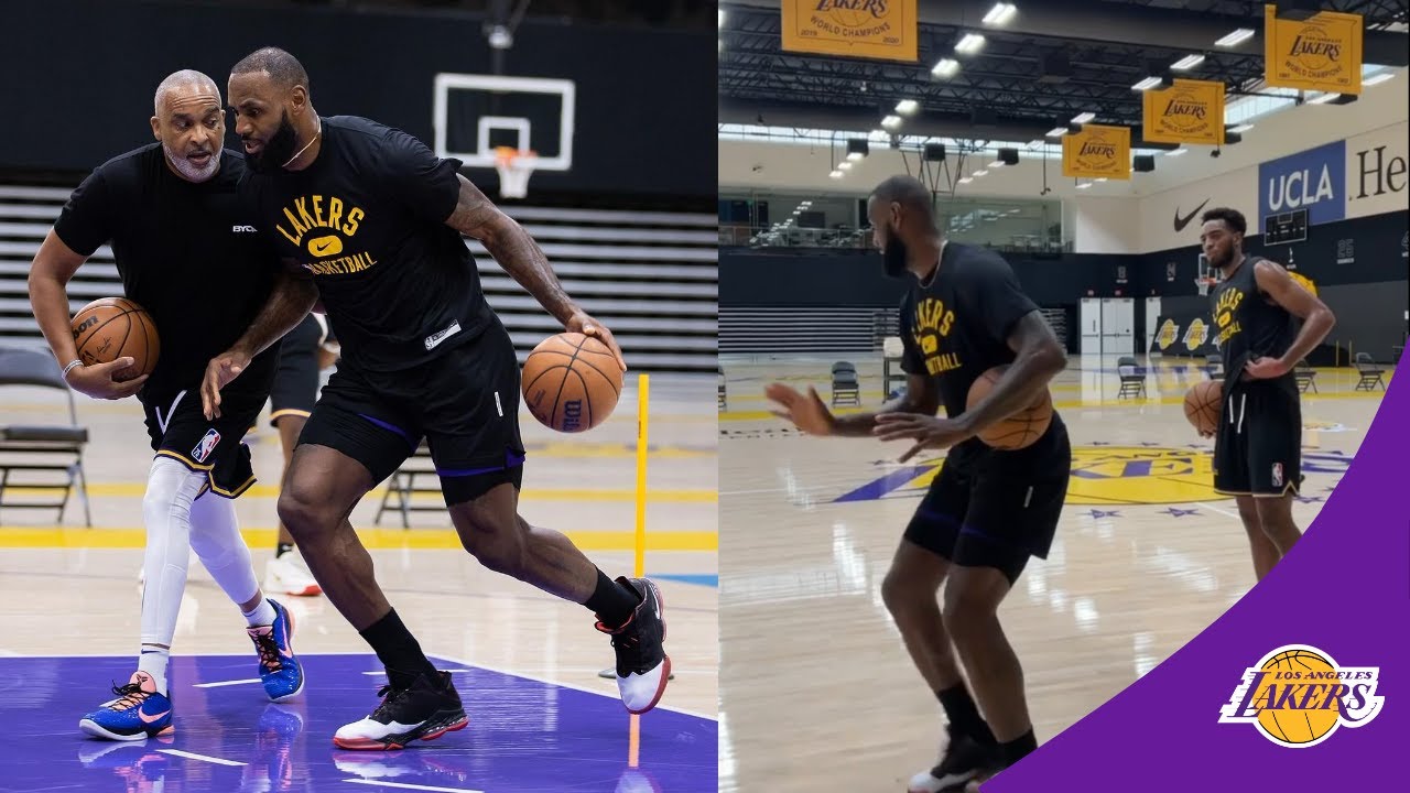 LeBron James and Troy Brown Jr workout with Phil Handy at Lakers ...