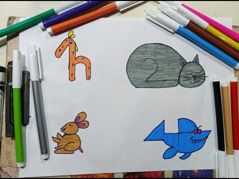How to draw animals by numbers - YouTube