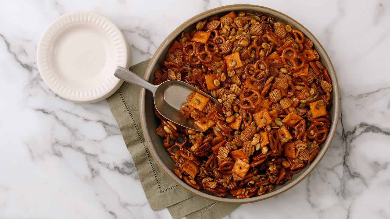 Spicy-Sweet Maple Snack Mix- Martha Stewart - YouTube