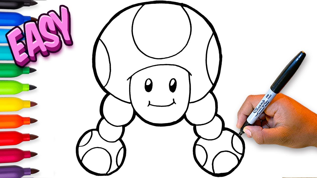 HOW TO DRAW TOADETTE FACE From Super Mario Bros | Step-by-Step Tutorial ...