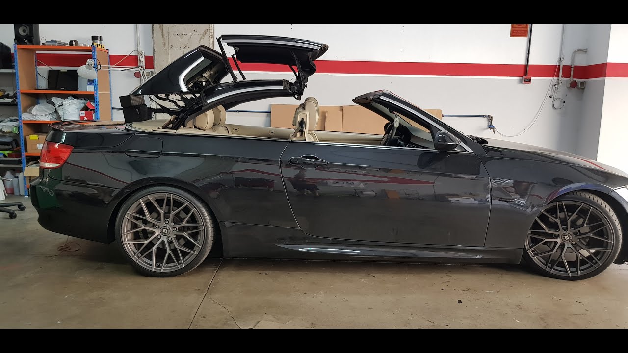 BMW E93 reparación de techo descapotable, no abre por falta de fuerza y ...