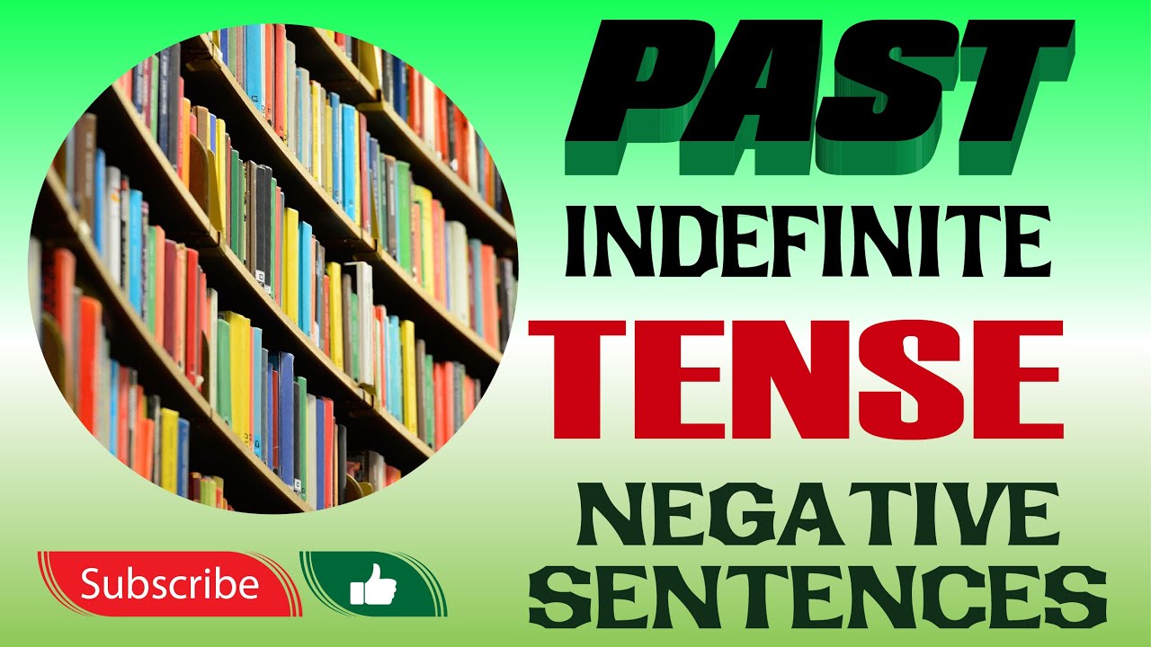 Past Indefinite Tense (negative sentences) - YouTube