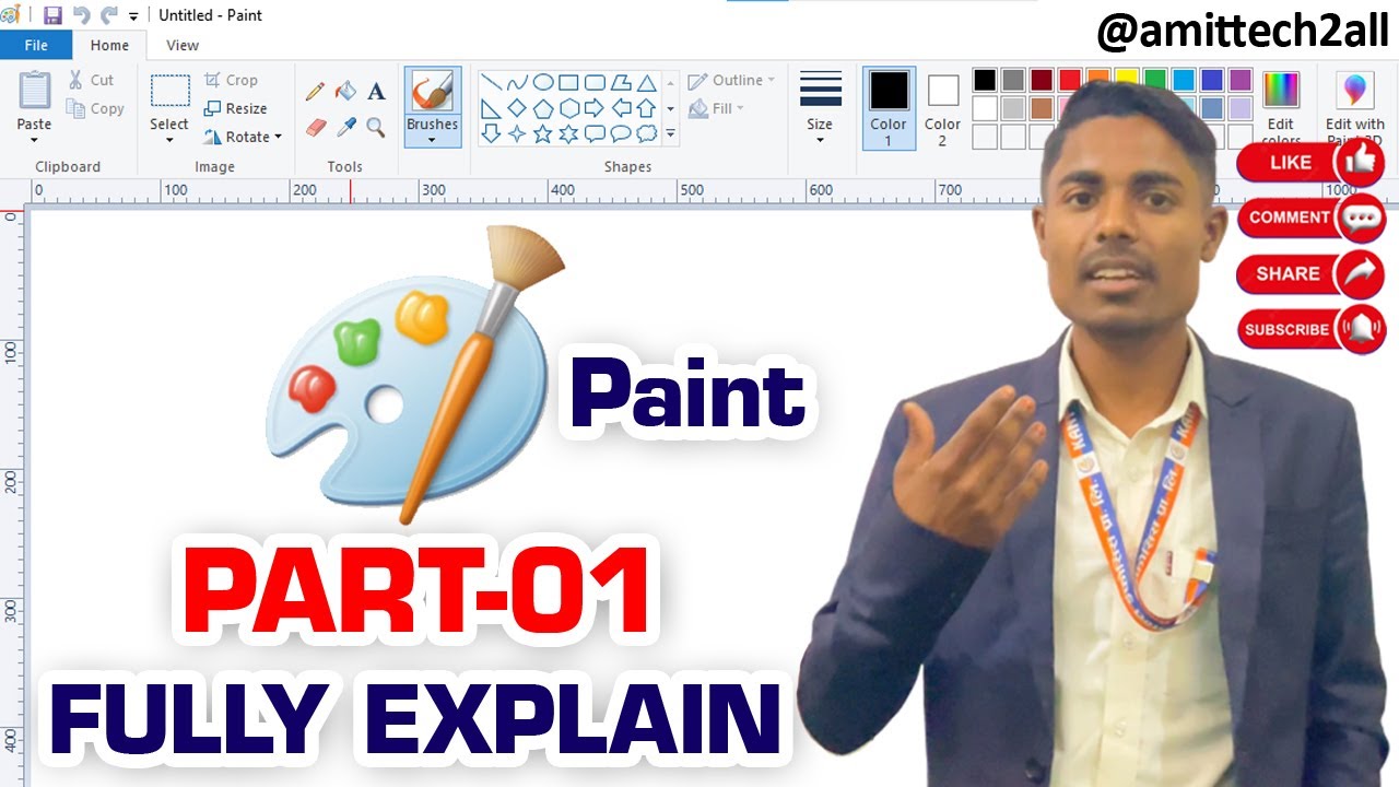 Fully Explain Paint (Painting/Drawing) in Your Computer ||Part 01 ...