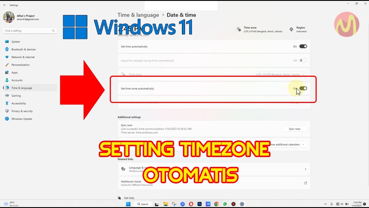 Cara Mengatur Time Zone (Zona Waktu) di Windows 11 - YouTube