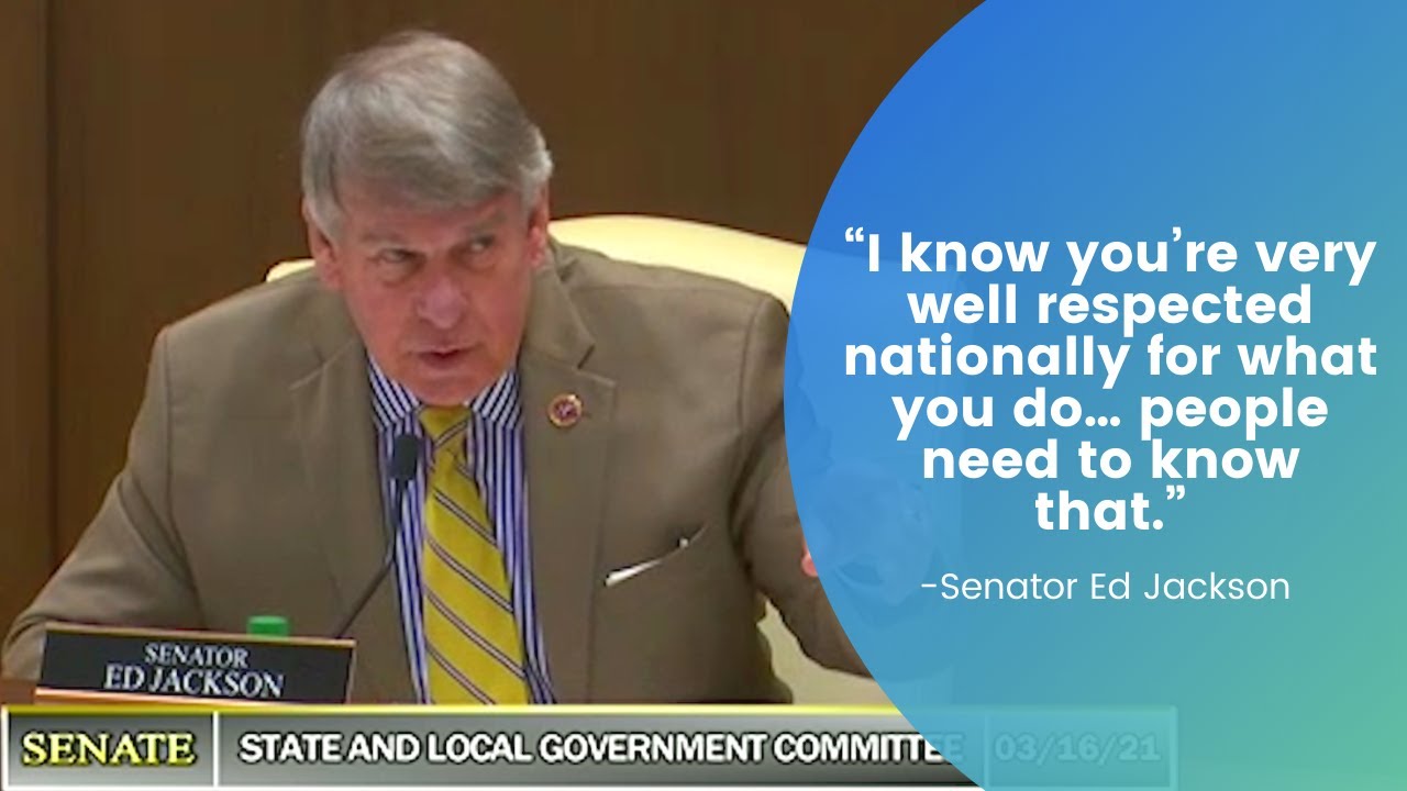 Senator Ed Jackson on Commissioner Tony Parker's Leadership - YouTube