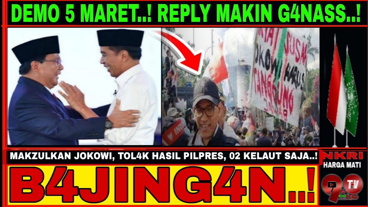 🇲🇨 BAJING4N .. ️REFLY MAKIN NGELUNJ4K ️TERIAK ALLAHU AKBAR_MAKZULK4N JOKOW1 ️PASLON 02 KELAUT ...