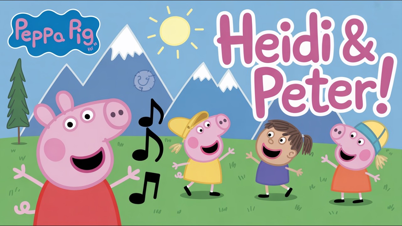 Heidi und Peter 🎵 | Kinderlied im Peppa-Stil - YouTube