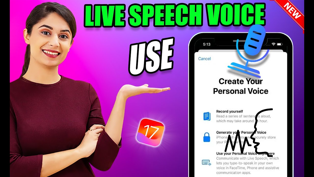 ios 17 : How To Use Live Speech Voice on iPhone iOS 17 | Personal Voice ...