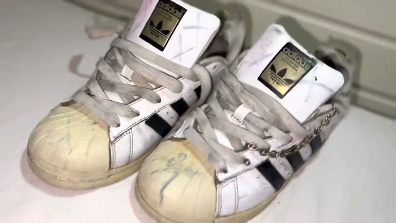 Girlfriends trashed Adidas Superstars ashtray - YouTube