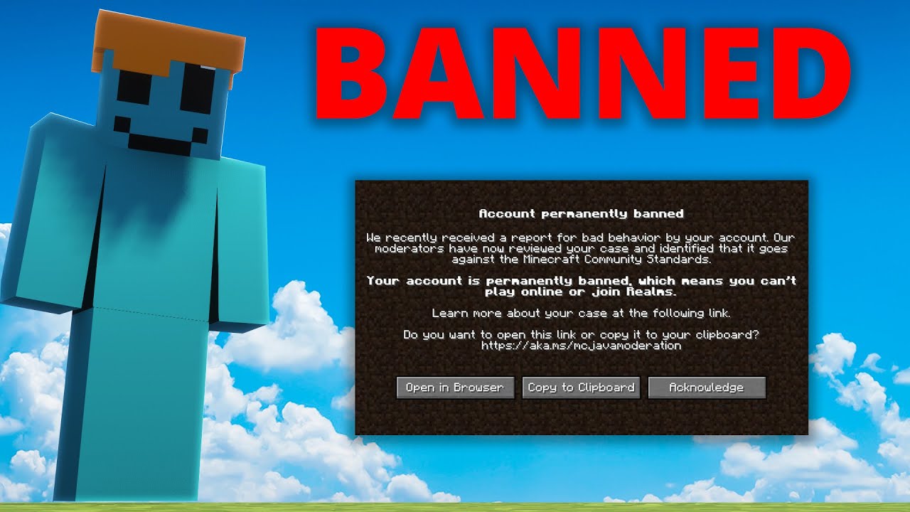 You can be banned from minecraft? - YouTube