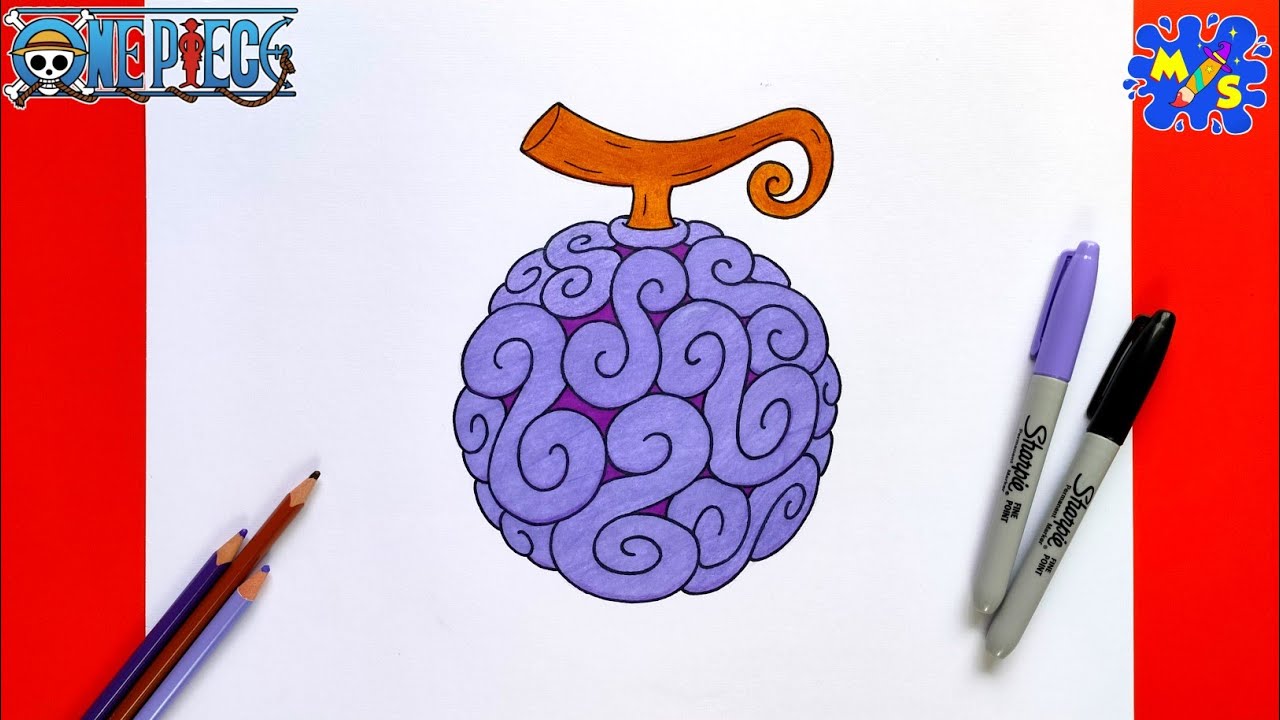 Devil Fruit Drawing || How to Draw Gum Gum Devil Fruit Easy Step by ...