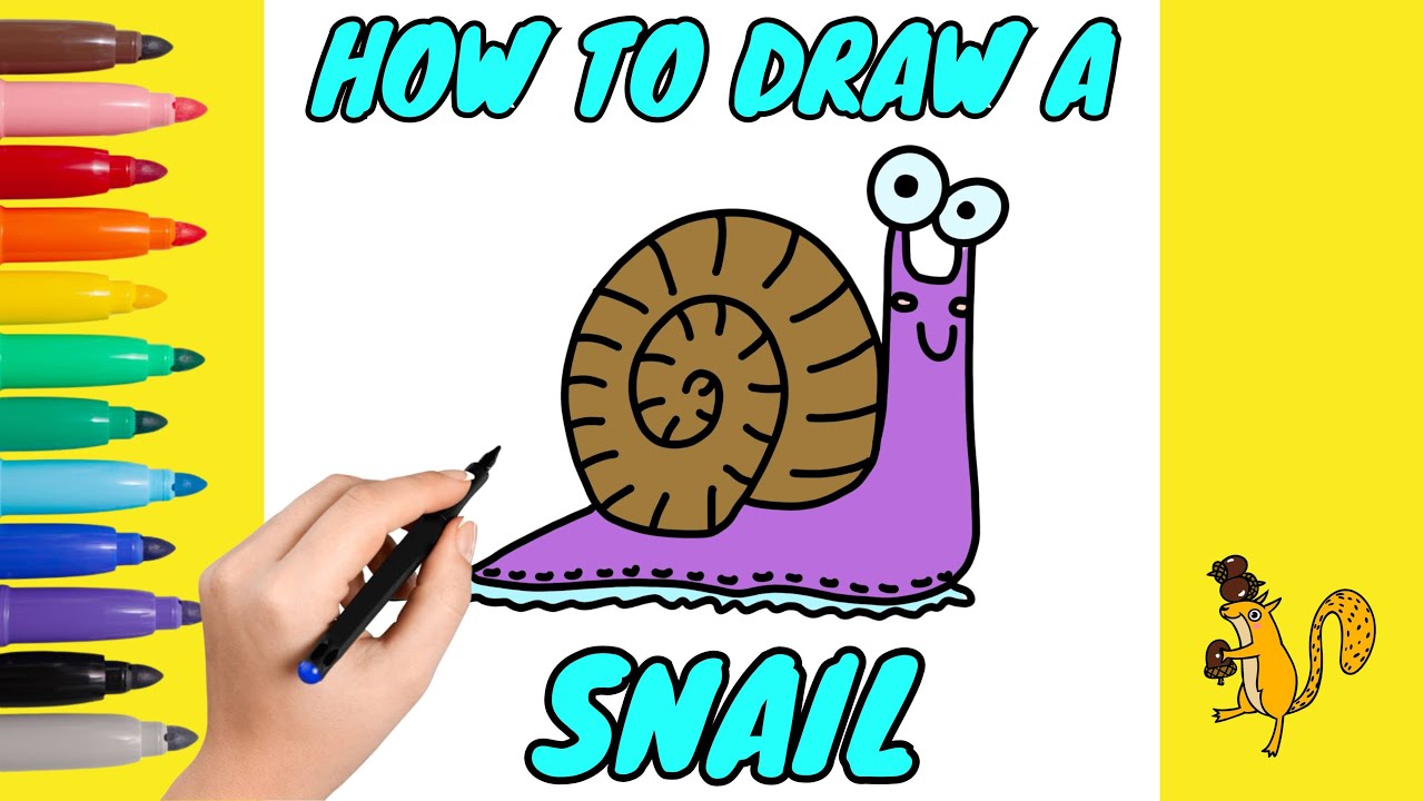 Draw a Snail! Fun & Easy! | How to Draw a Snail - YouTube