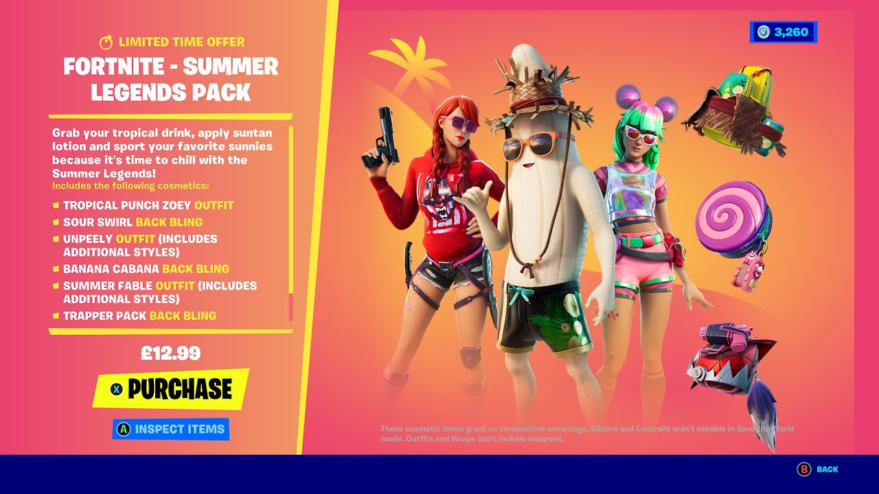 Fortnite - SUMMER LEGENDS PACK/BUNDLE RETURNS!!! - YouTube