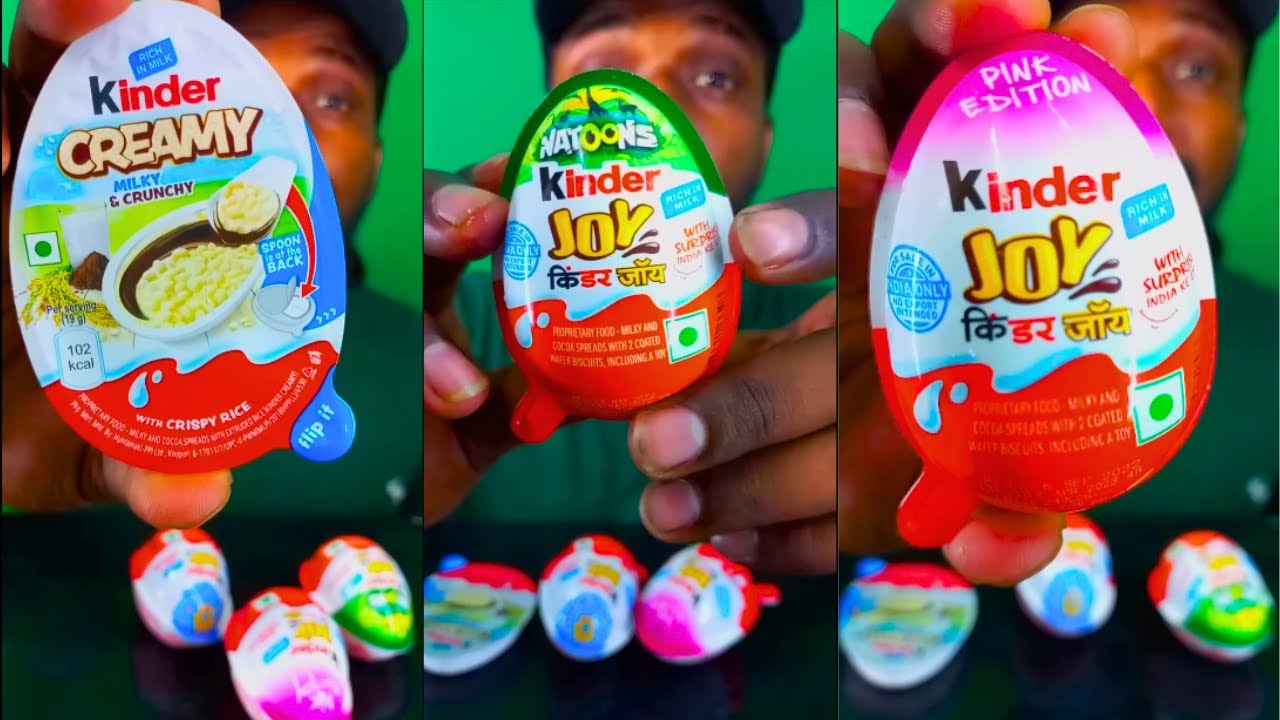 Kinder Joy Chocolate Eggs with Surprise Toys mukbang asmr - YouTube