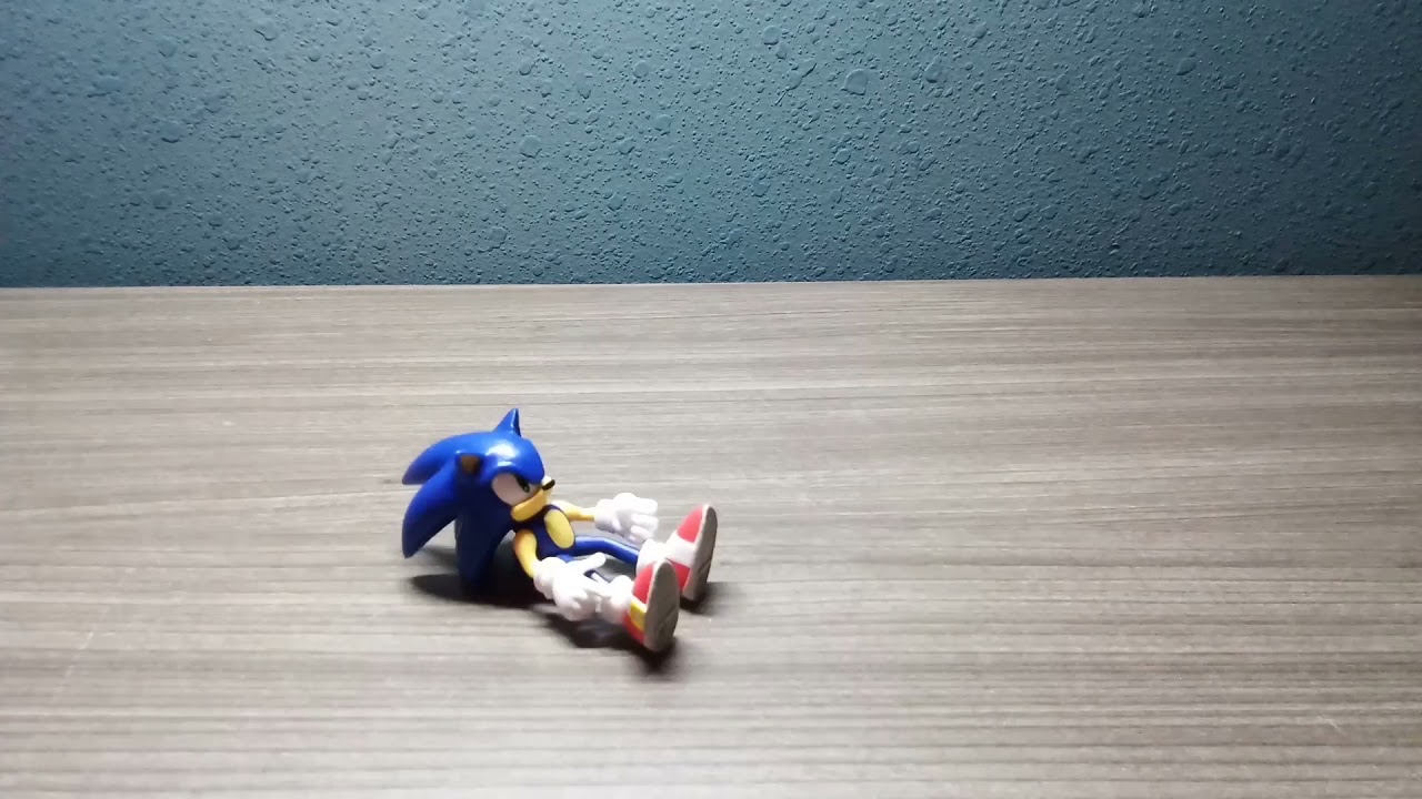 Sonic spindashing stop motion test - YouTube