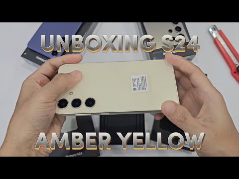 UNBOXING SAMSUNG GALAXY S24 - AMBER YELLOW - YouTube