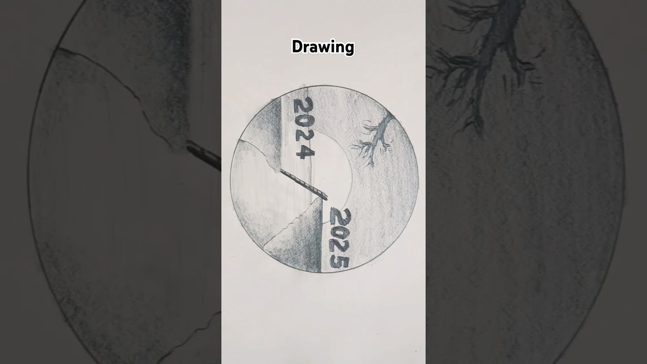 Drawing 2024 to 2025. #painting #sketch #2024 #2025 - YouTube