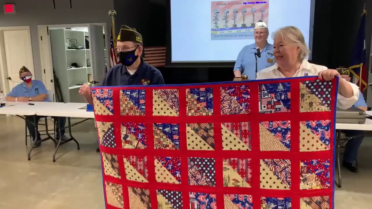 Will DuVall Quil Presented by Quilts for Vets LinMarie Garsee - YouTube