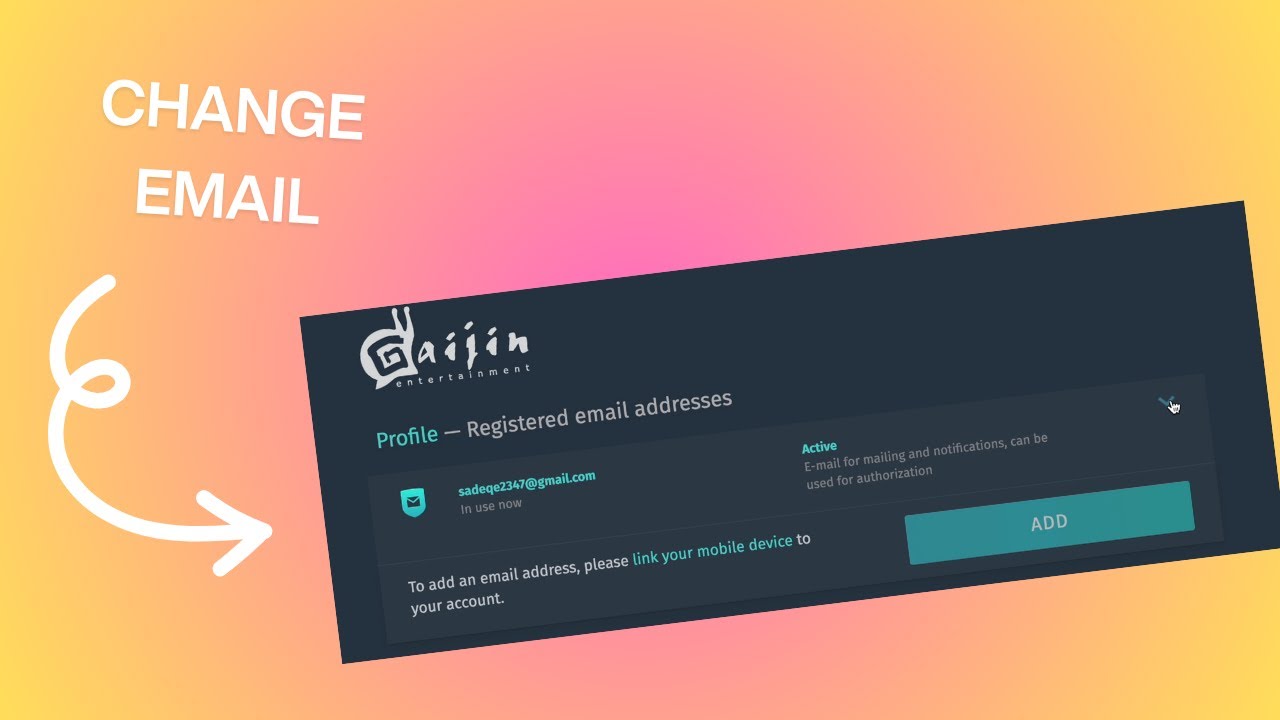 How to Change Email on gaijin - YouTube