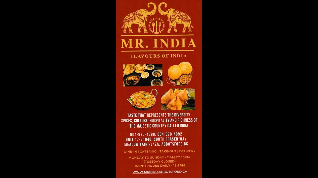 Mr India Restaurant Abbotsford BC - YouTube