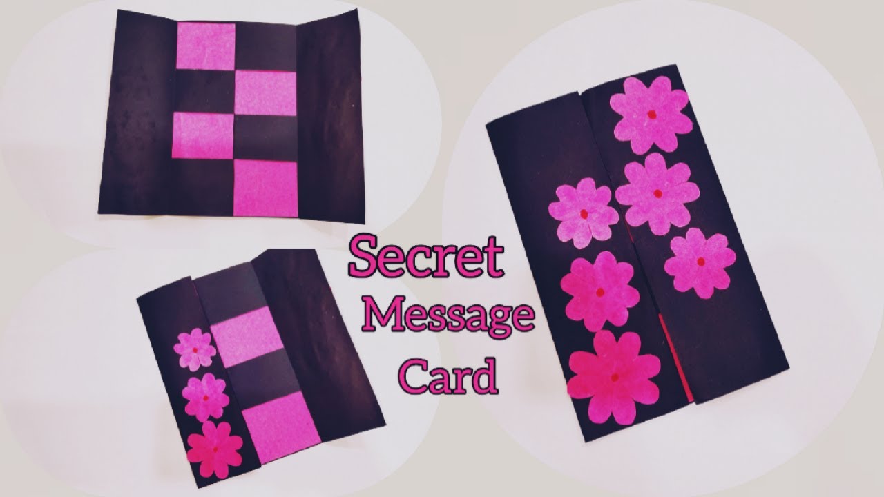 How to make secret message card|secret fold card|scrapbookcard|DIY ...