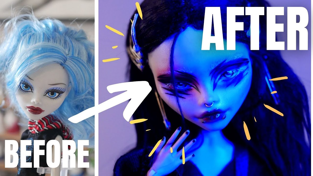 GHOULIA TO GOTH Doll Repaint and Customisation [relaxing] | etellan ...