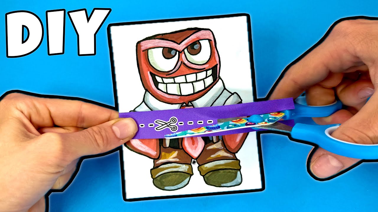Making Paper Craft Trick with Angry Anger from Inside Out 2! Try with ...
