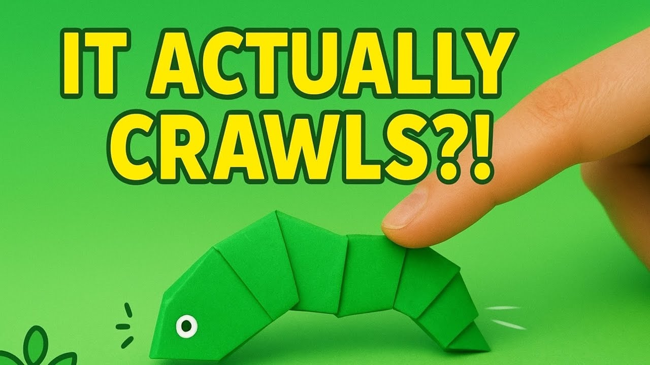 Easy Origami Caterpillar That Moves! - YouTube