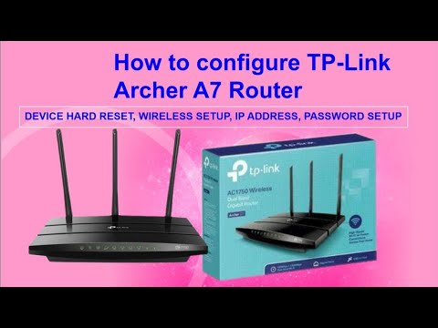 Configure TP-Link Archer A7 router|Setup TP-Link Archer A7 router|TP ...