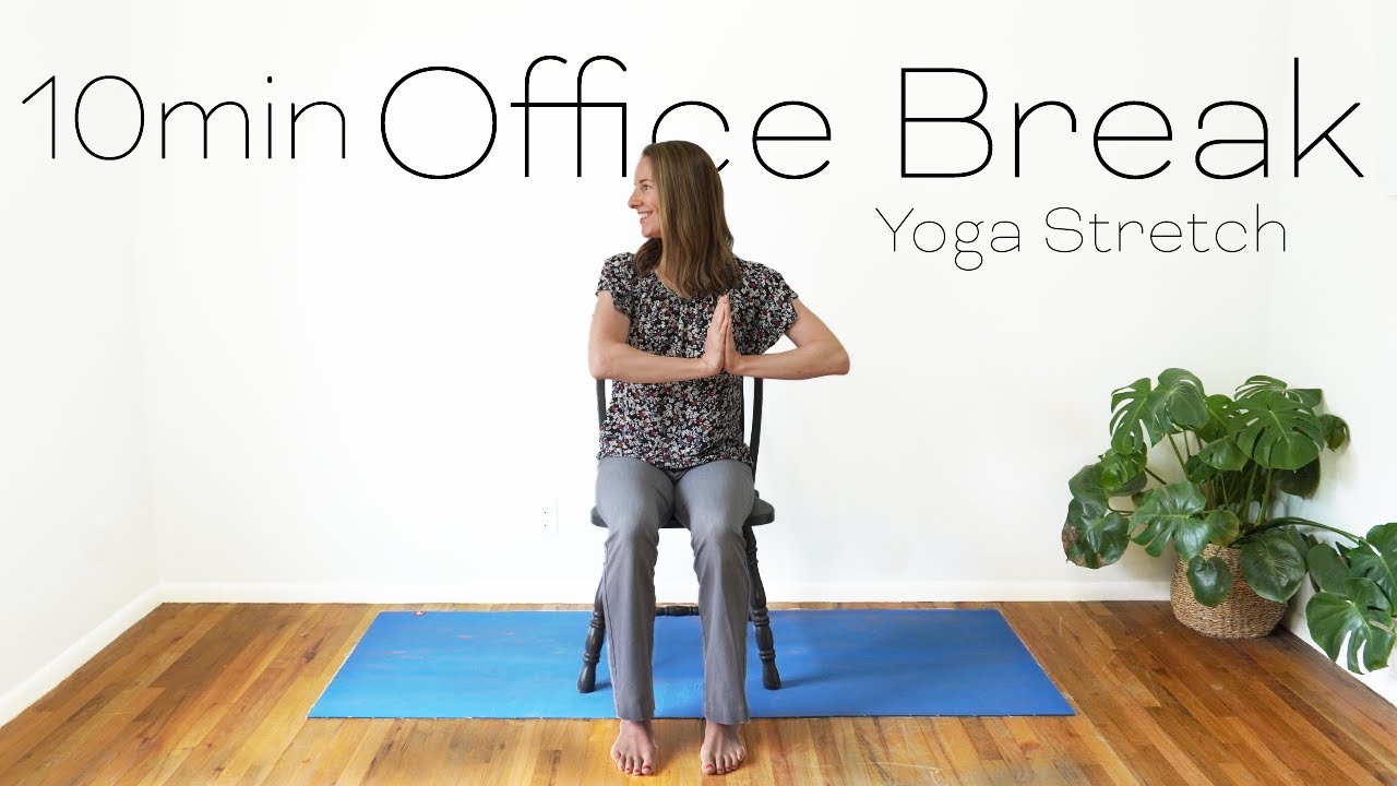 10 Minute Yoga - Office Break - Yoga Stretch - 4K Video #officeyoga # ...
